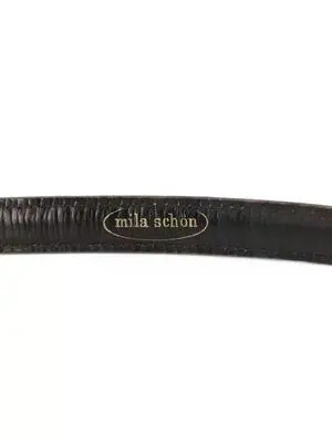 MILA SCHON Leather Belt - Black