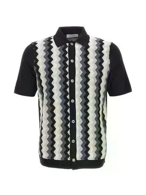 GRAN SASSO Chevron-jacquard Shirt