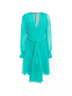 Alberta Ferretti Pleated Mini Dress