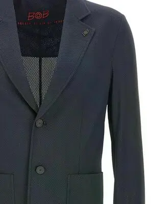 BOB Golden Logo-pin Patch-pocket Blazer