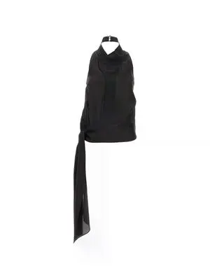 ENTIRE STUDIOS Halterneck Sash Top - Black