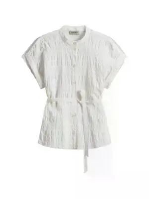 Woolrich Belted Short-sleeve Blouse