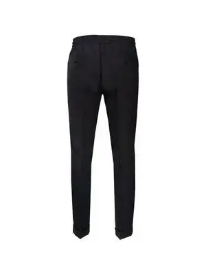 Paul Smith Drawcord Turn-up Trousers - Blue