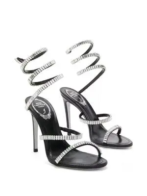 Rene Caovilla Cleo Crystal-embellished Sandals - Black