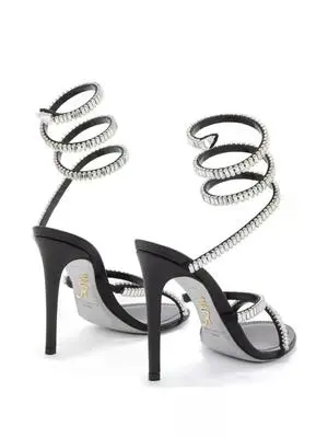 Rene Caovilla Cleo Crystal-embellished Sandals - Black