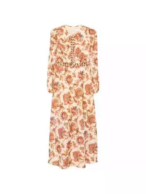 Zimmermann Aster Floral-print Midi Dress - Neutrals