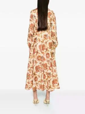 Zimmermann Aster Floral-print Midi Dress - Neutrals
