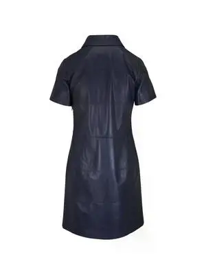 Kiton Panelled Leather Mini Dress