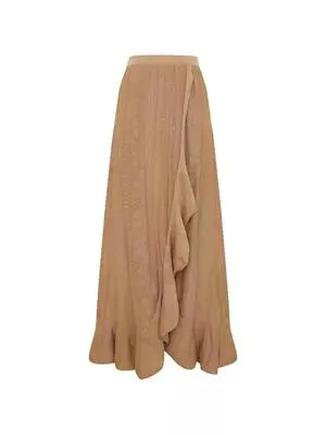 Zimmermann Aster Pointelle-knit Skirt - Neutrals