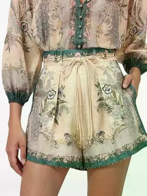 Zimmermann Indra Tuck Shorts - Neutrals