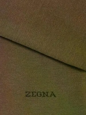 Zegna Logo-intarsia Knit Socks