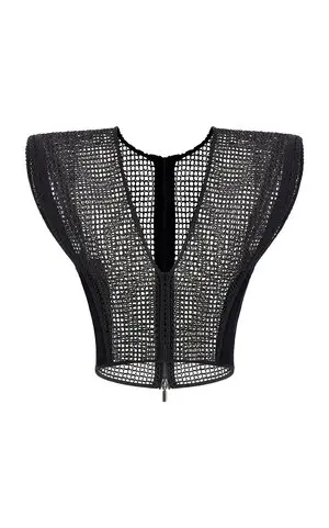 Maticevski Openwork Cotton-blend Kombat Top
