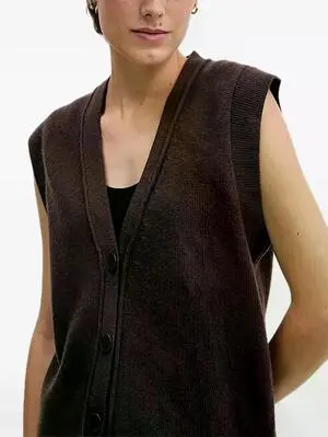 Sisley V-neck Button Vest