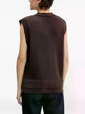 Sisley V-neck Button Vest