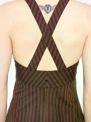 Patrizia Pepe Pinstripe Pattern Maxi Dress
