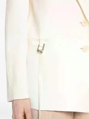 Patrizia Pepe Tie-embellished Single-breasted Blazer