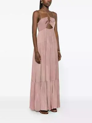 Patrizia Pepe Cut-out Detail Maxi Dress - Pink