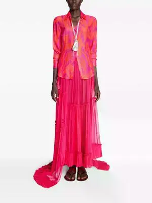 Dries Van Noten Patterned Silk Shirt