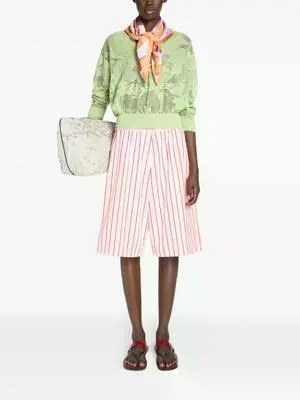 Dries Van Noten Lace V-neck Sweater - Green