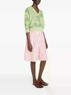 Dries Van Noten Lace V-neck Sweater - Green