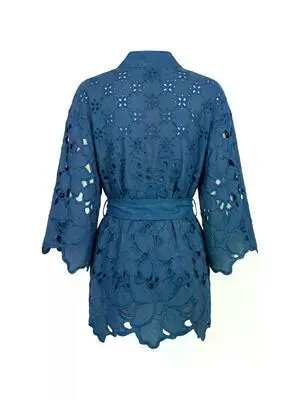 Ermanno Scervino Openwork Belted Kimono