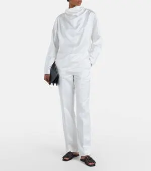 TOTEME Draped Satin Blouse