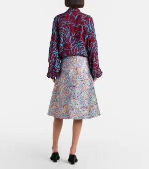 Dries Van Noten Brocade Midi Skirt