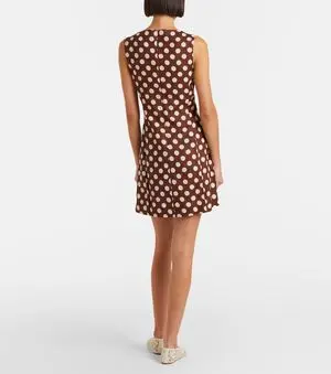 Faithfull The Brand Lydie Polka-dot Linen Minidress