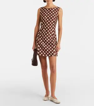 Faithfull The Brand Lydie Polka-dot Linen Minidress
