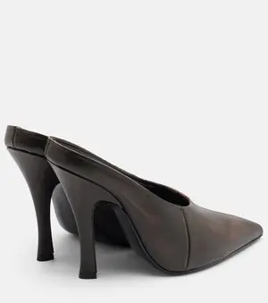 Magda Butrym Leather Pointed Toe High Heel Mules