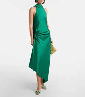 AQUAZZURA Passionflower Raffia Slingback Sandals - Green