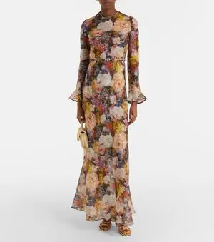 Zimmermann Alchemy Belted Floral Maxi Dress - Multicoloured