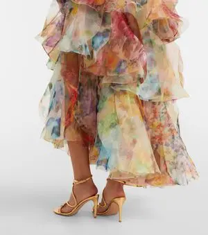 Zimmermann Luna Floral Ruffled Maxi Skirt