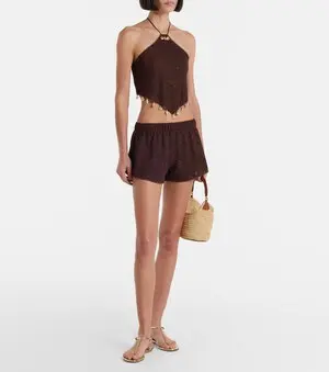 Oseree Lumiere Metallic Shorts