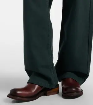 Miu Miu Leather Clogs With Buckle Fastening - Brown