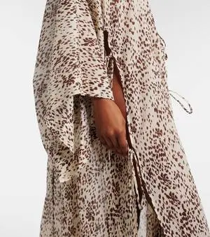 Attico Leopard-print Cotton Beach Cover-up