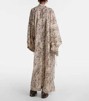 Attico Leopard-print Cotton Beach Cover-up