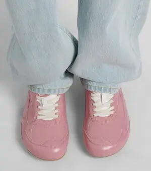 Bottega Veneta Orbit Flash Leather Sneakers - Pink