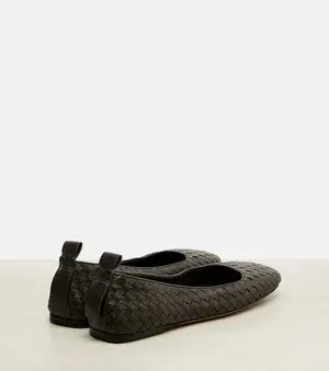 Bottega Veneta Charlotte Intrecciato Leather Ballet Flats