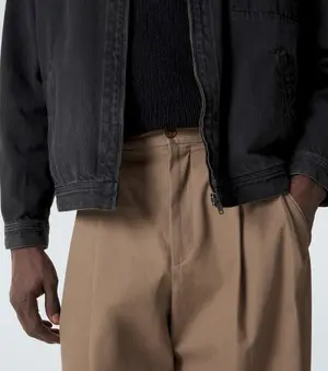 THE ROW Tibor Cotton And Cashmere Wide-leg Trousers - Brown