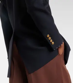 Saint Laurent Double-breasted Wool Gabardine Blazer