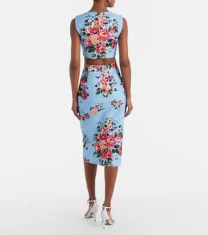 Dolce & Gabbana Floral Cotton Pencil Skirt