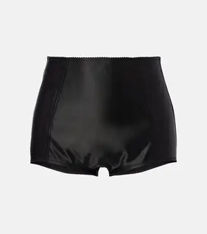 Dolce & Gabbana Satin Micro Shorts - Black