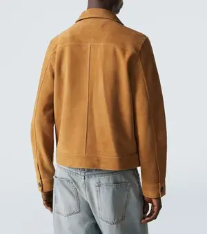 AMI Paris Suede Blouson Jacket - Brown