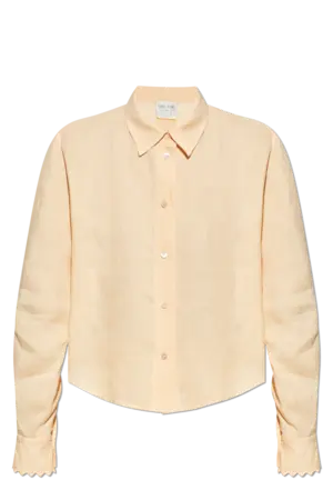 FORTE_FORTE Linen Boxy Shirt - Orange