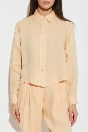 FORTE_FORTE Linen Boxy Shirt - Orange