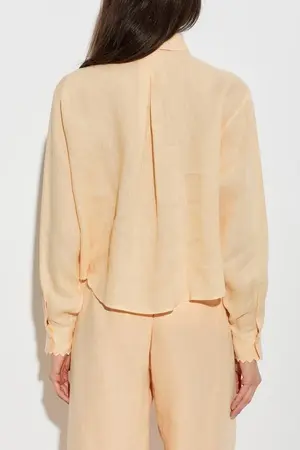 FORTE_FORTE Linen Boxy Shirt - Orange