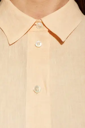 FORTE_FORTE Linen Boxy Shirt - Orange