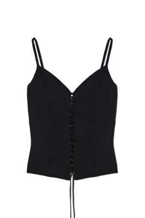 Alexander McQueen Off-shoulder Top With Lacing Detail - White