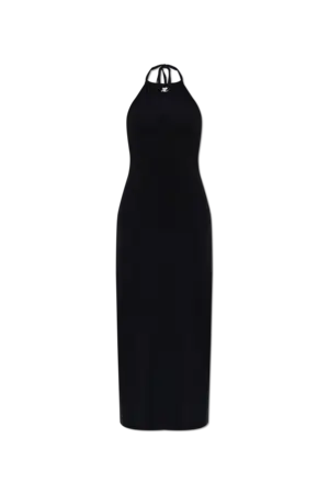 COURREGES Off-shoulder Knit Dress - Black